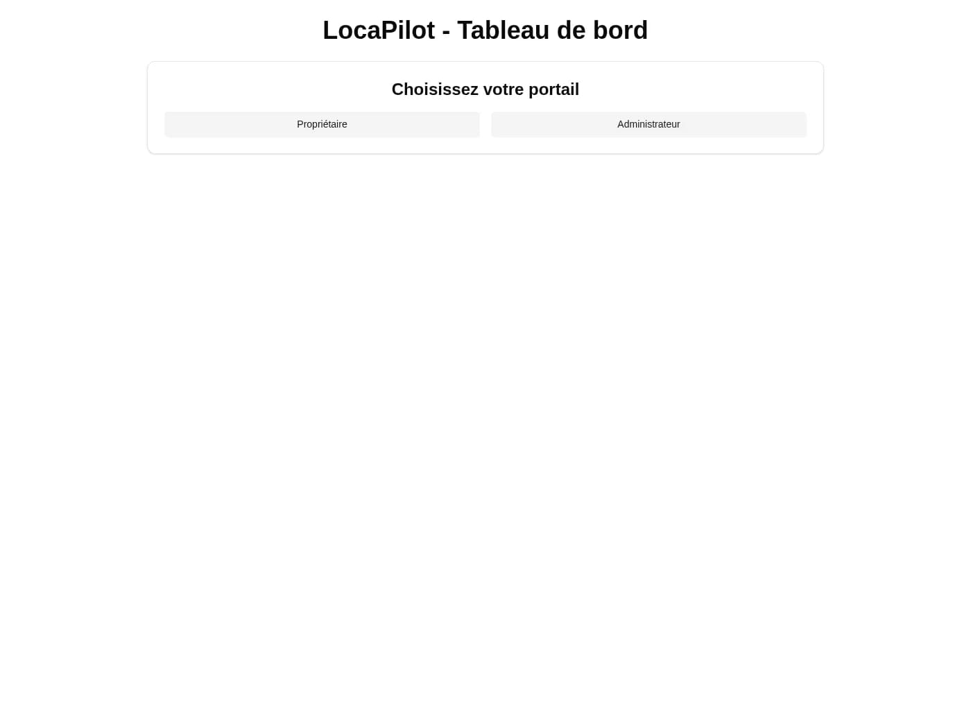LocaPilot Dashboard