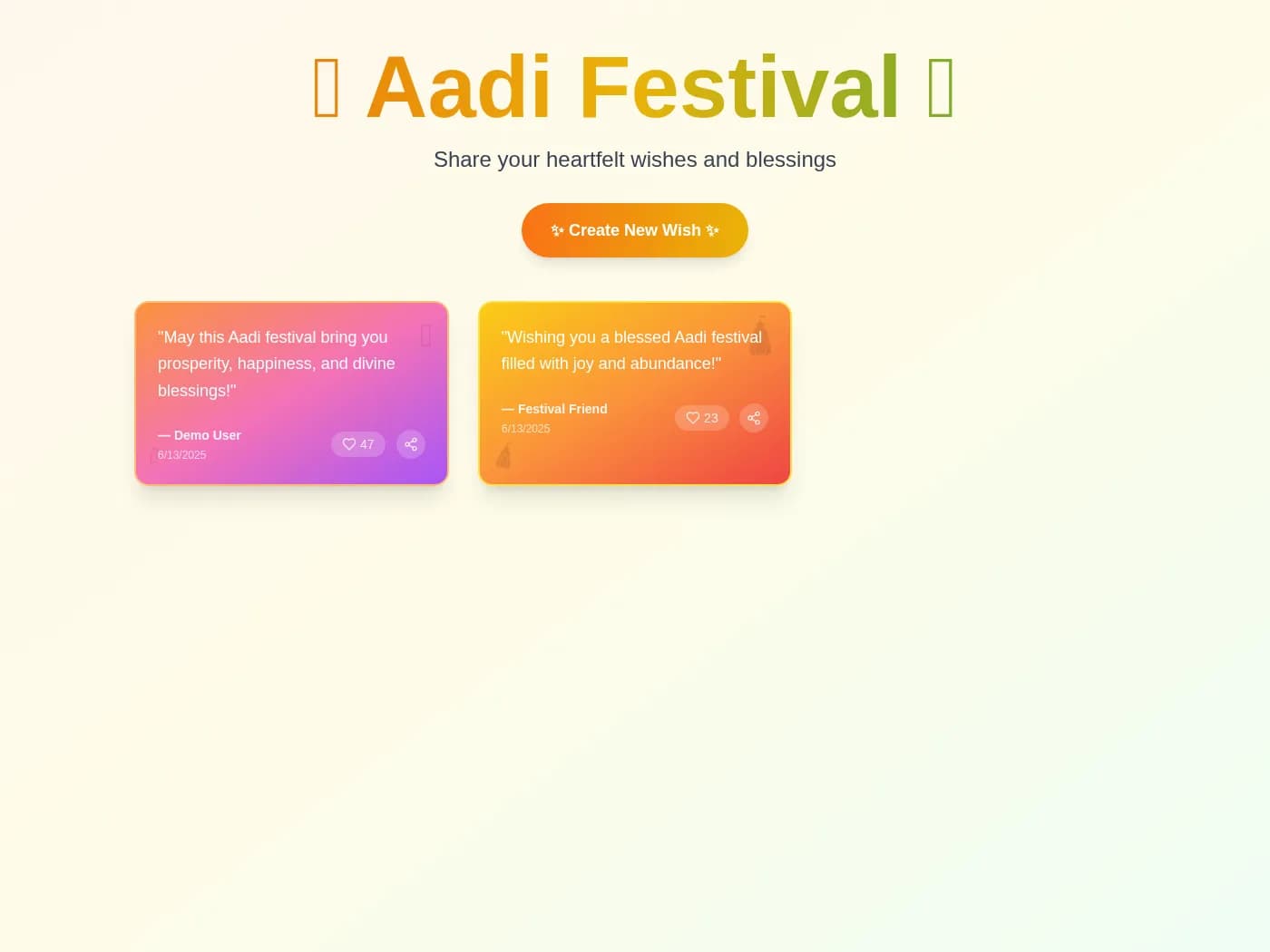 Aadi Festival Wishes