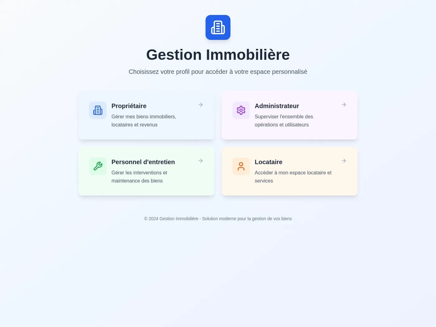 Application de gestion immobilière