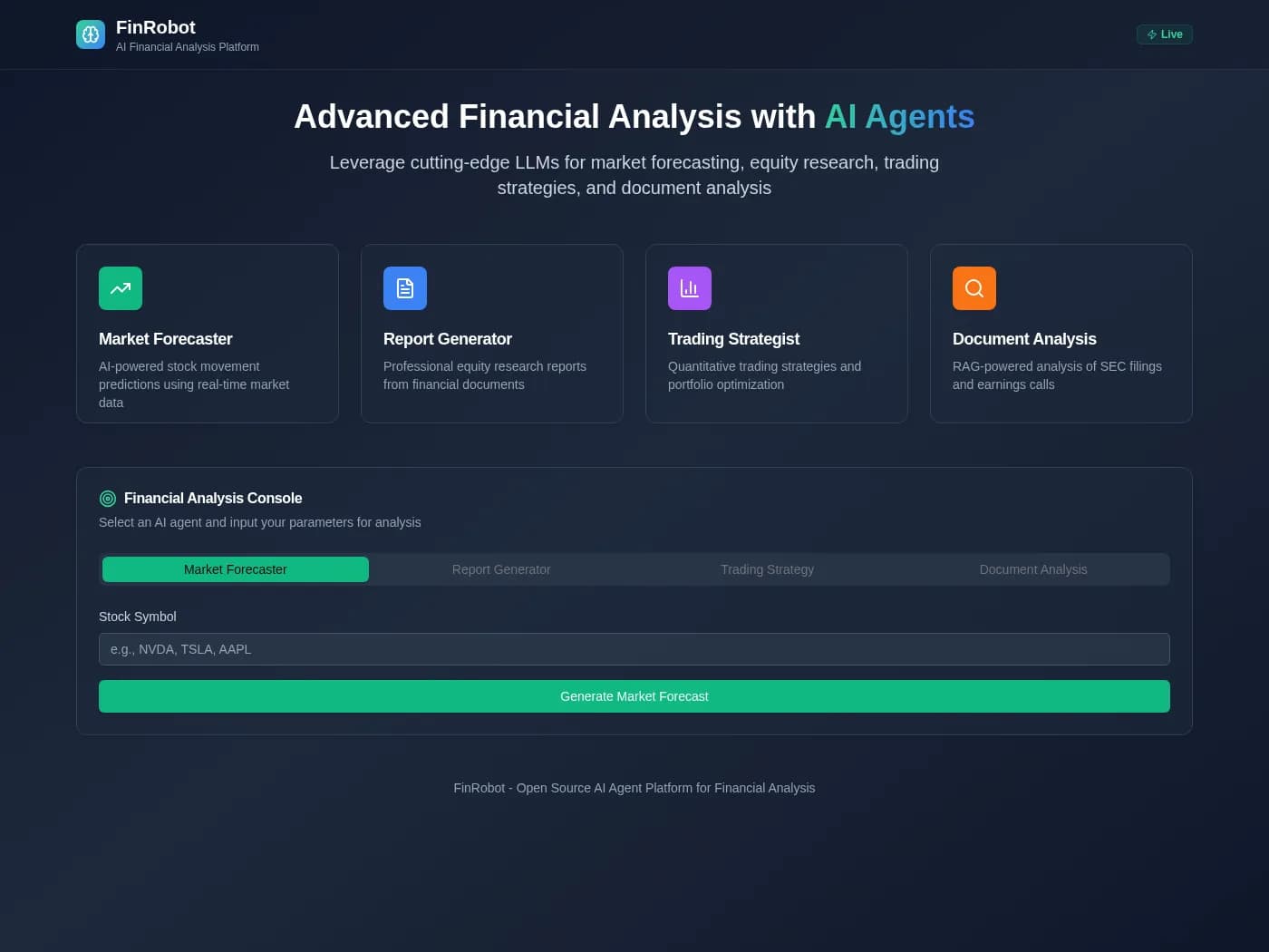 FinRobot: Open-Source AI Agent Platform for Financial Analysis