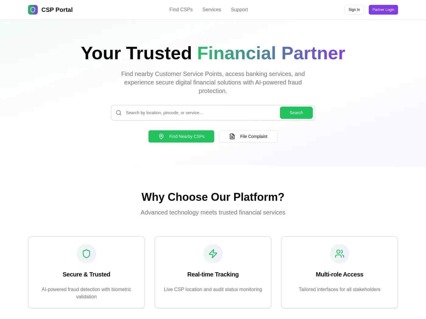 Multi-role CSP Management Platform
