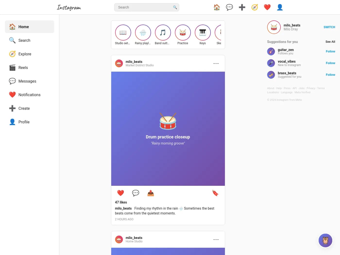 Instagram Clone Website