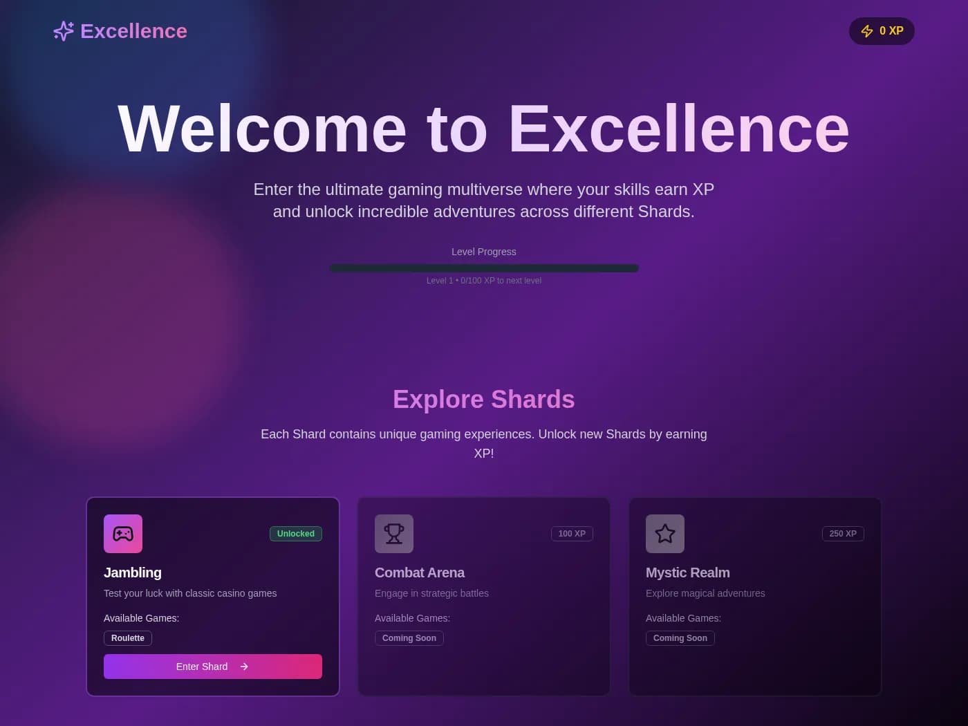 Excellence Gaming Platform