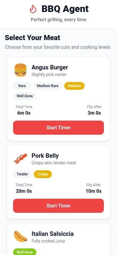 BBQ Agent - Grilling Timer App