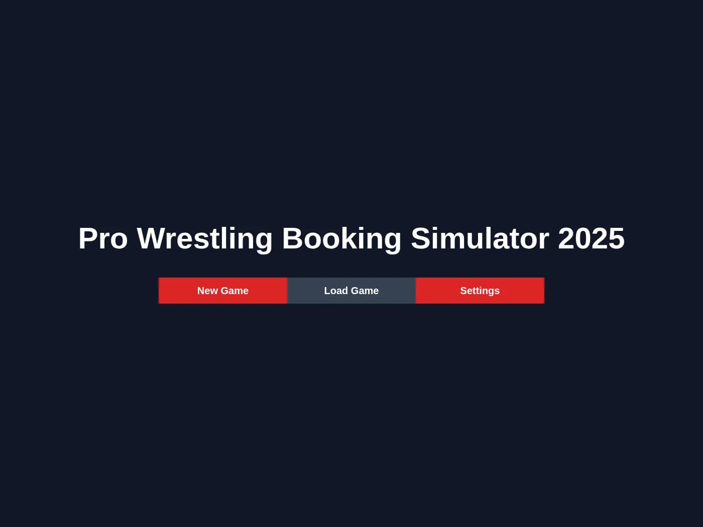 Pro Wrestling Booking Simulator 2025