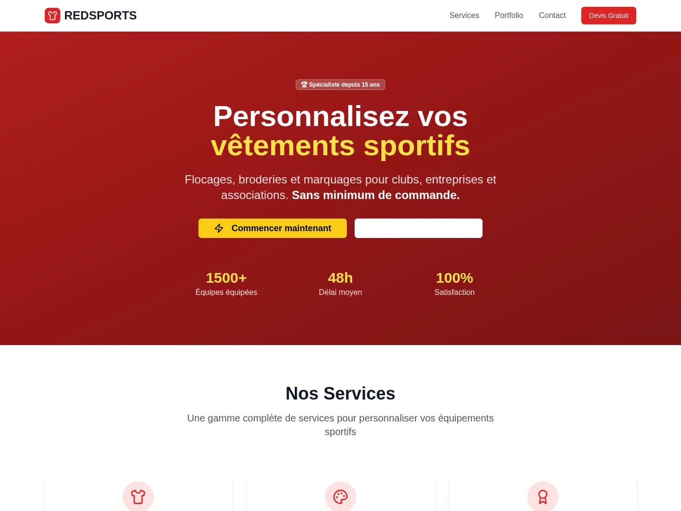 REDSPORTS Custom Sportswear