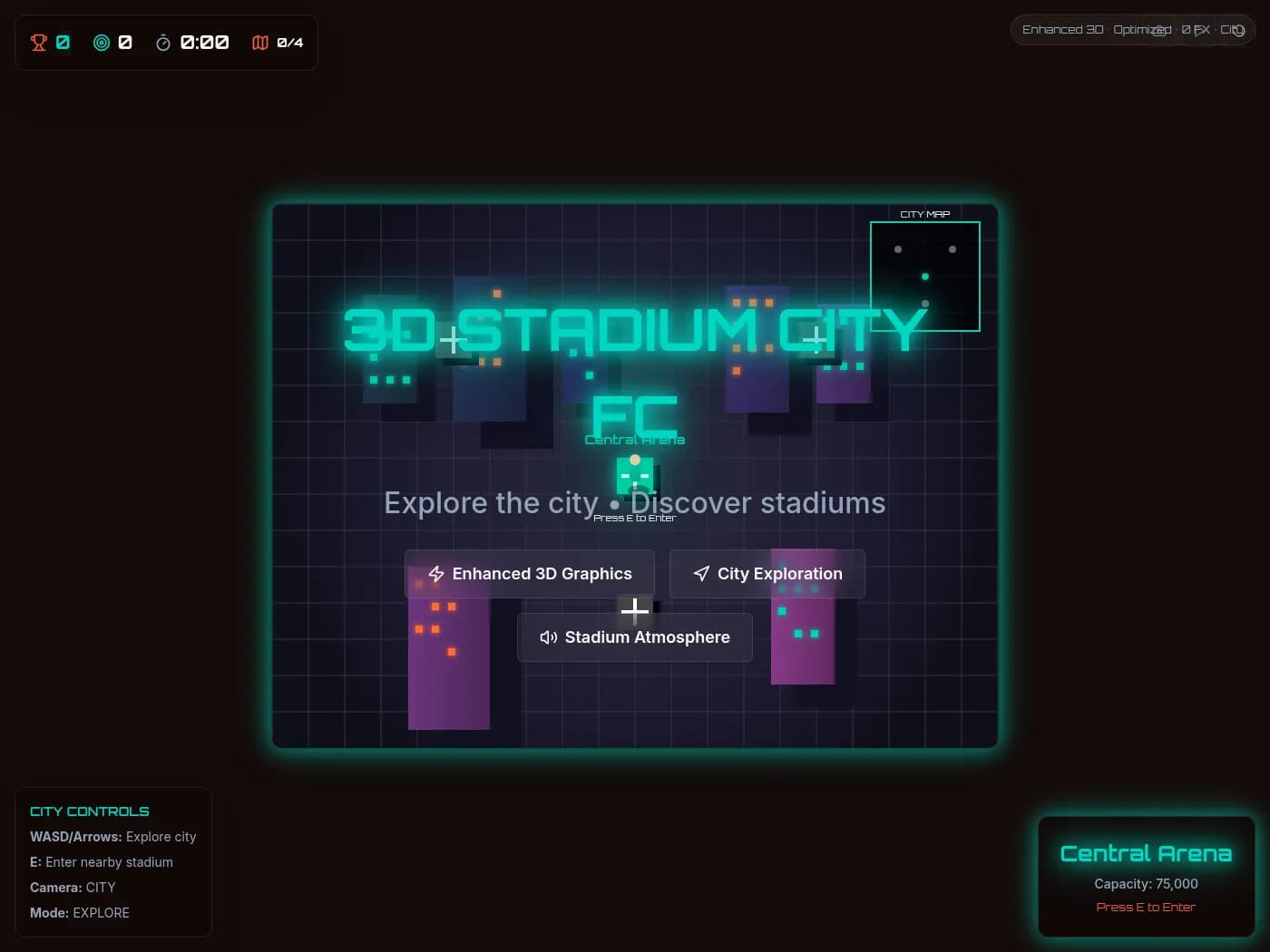 3D Stadium Football City Game