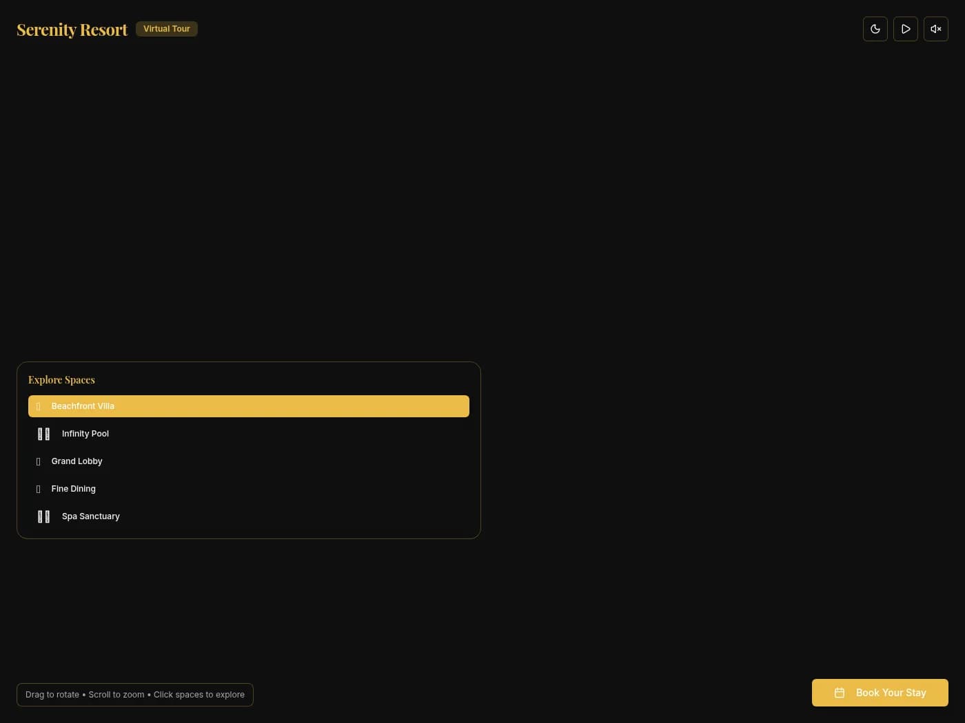 3D Immersive Villain Showcase Website