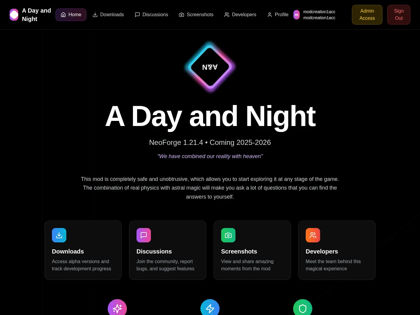 A Day and Night: Monochrome Mod Announcement Portal