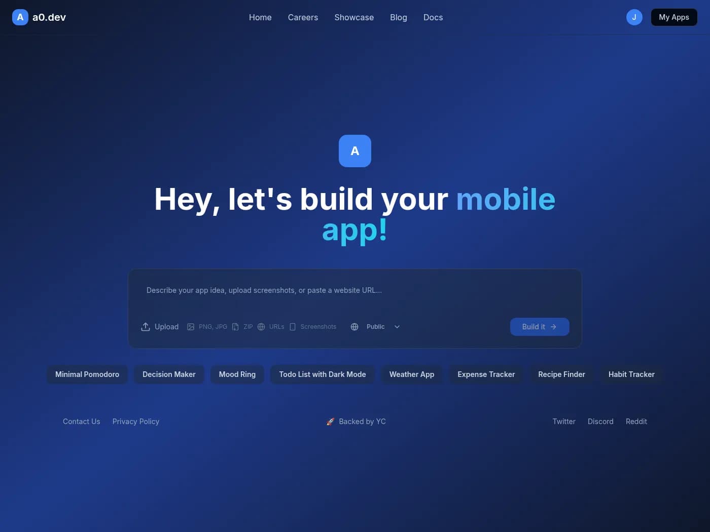 a0.dev: AI-Powered React Native App Builder