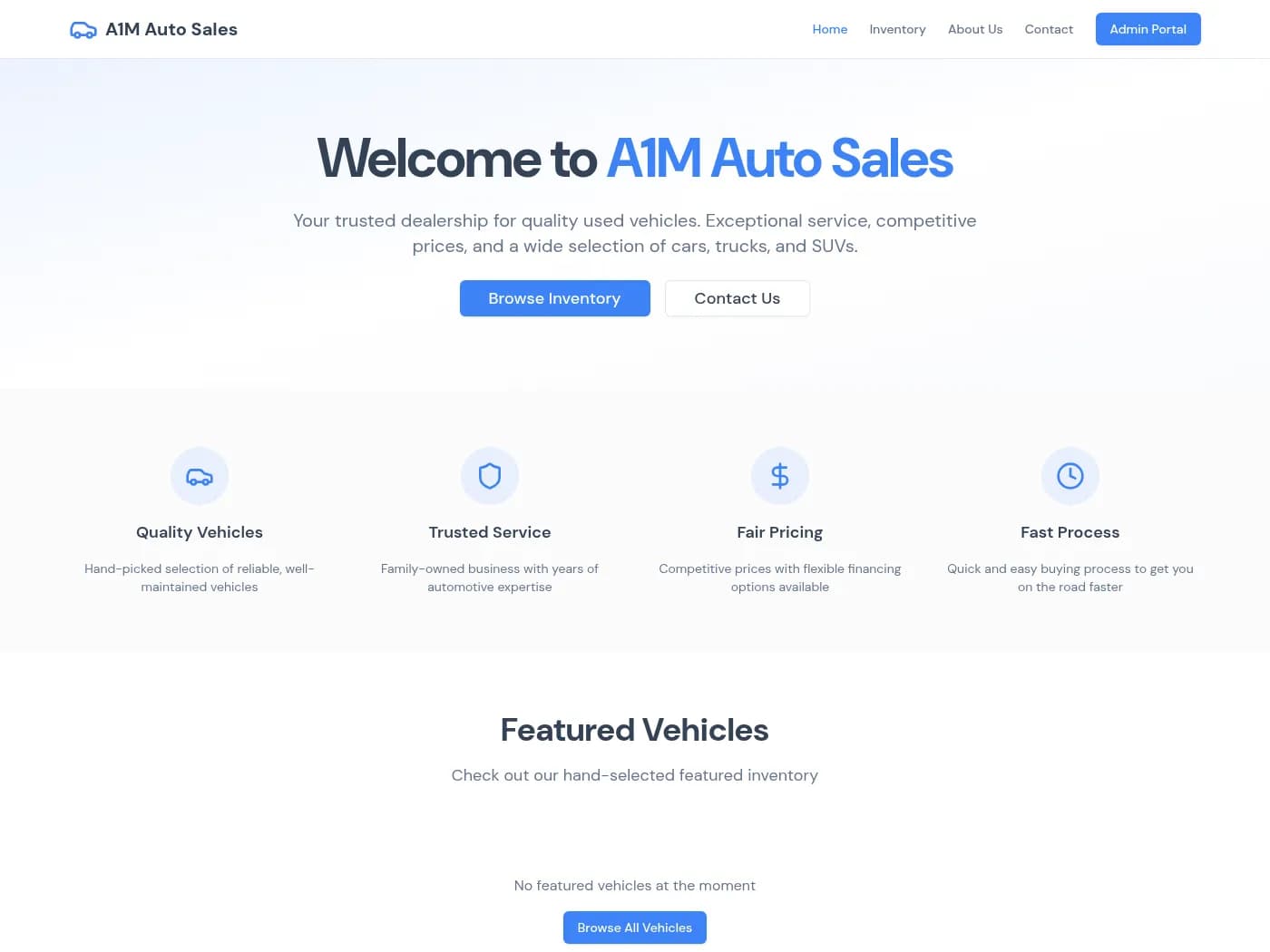 A1M Auto Sales Dealership Platform