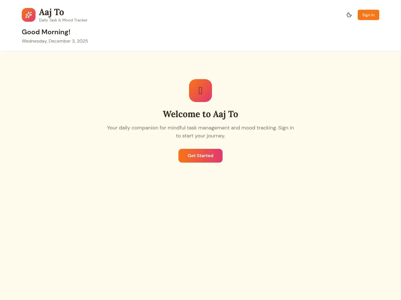 Aaj To - Daily Task & Mood Tracker