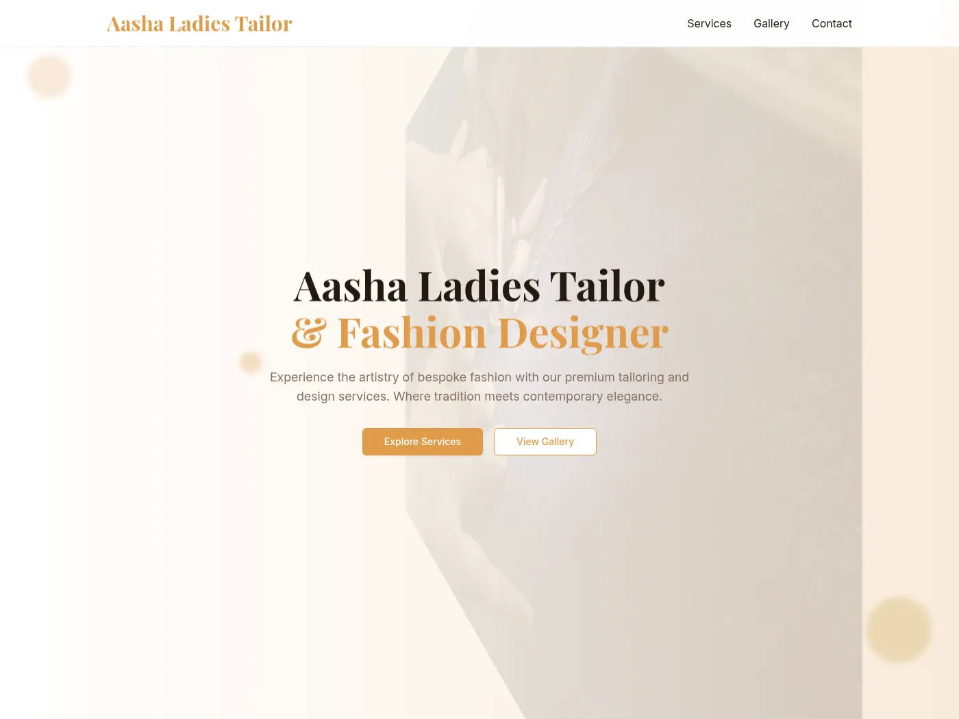 Aasha Ladies Tailor & Fashion Designer 3D Homepage