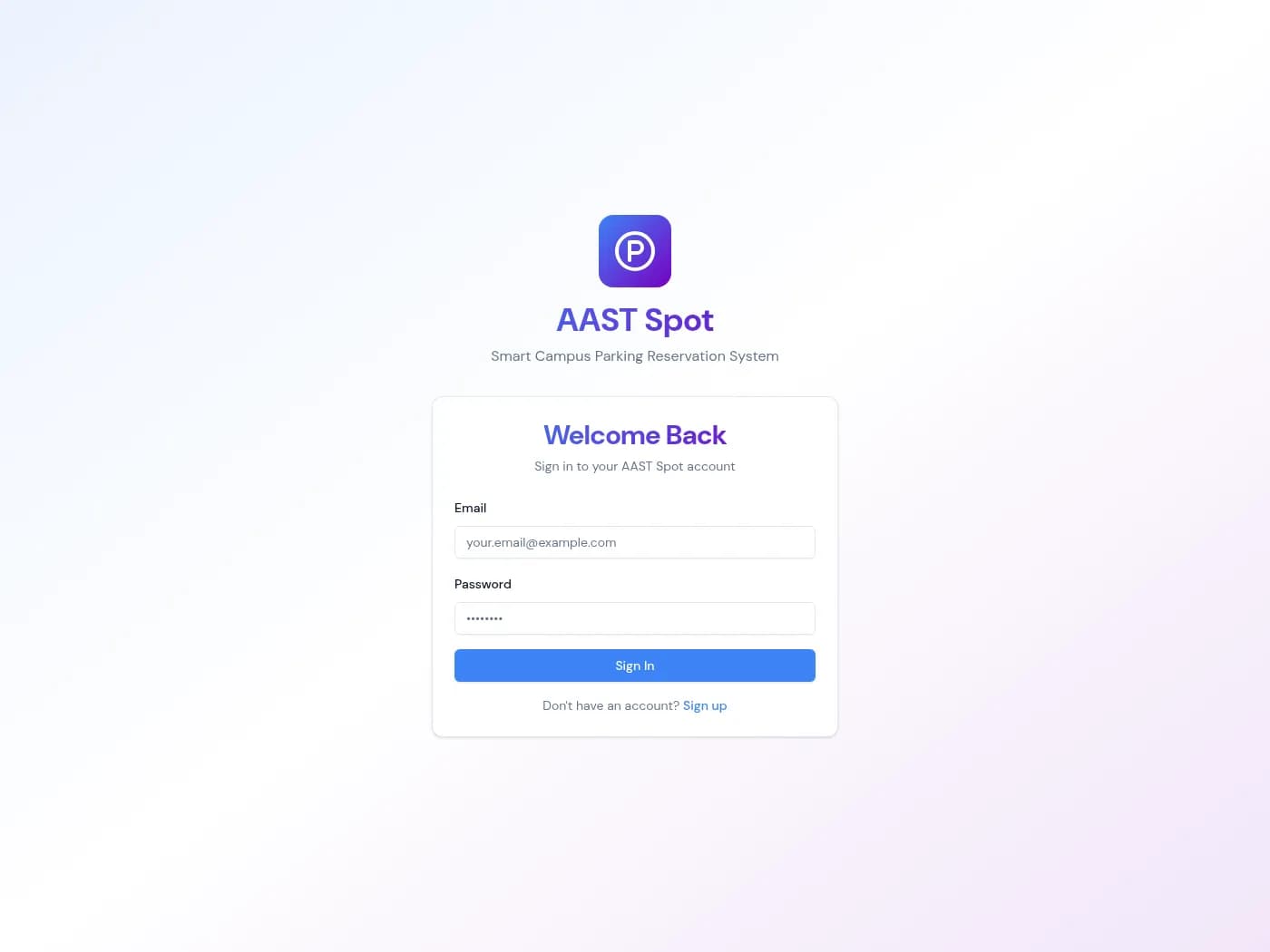 AAST Spot - Campus Parking Reservation App
