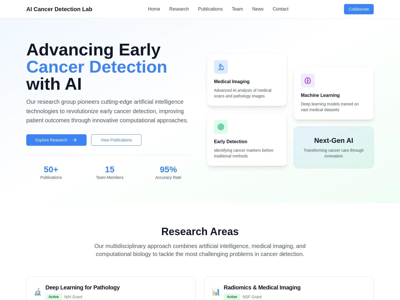 AI Cancer Detection Research Group Website