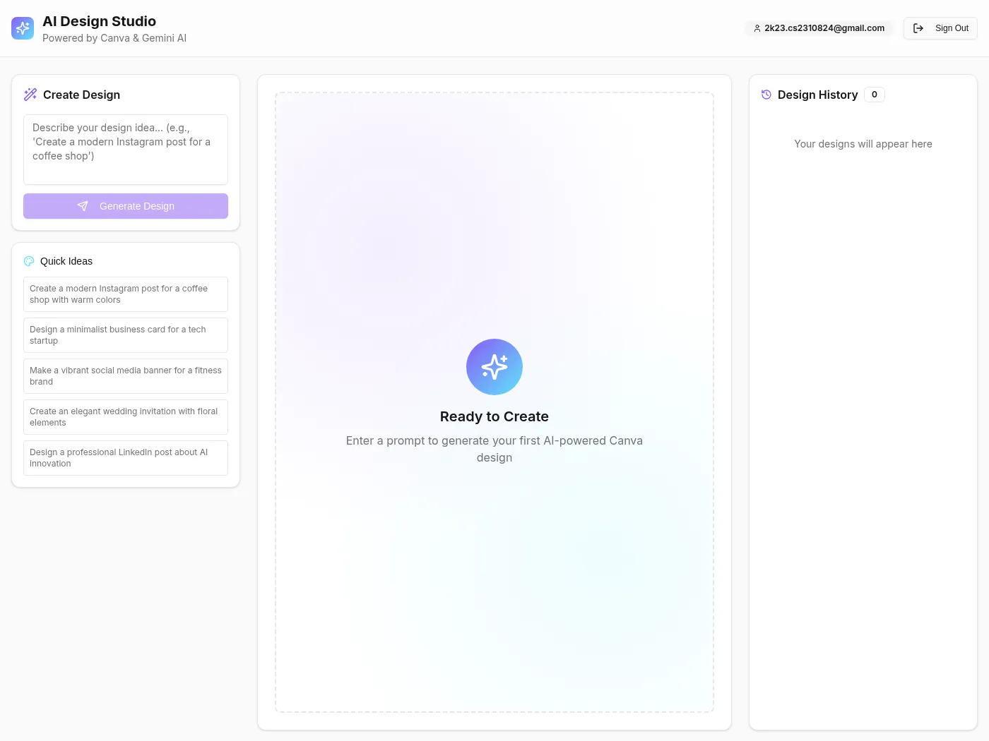 AI-Powered Canva Design Generator