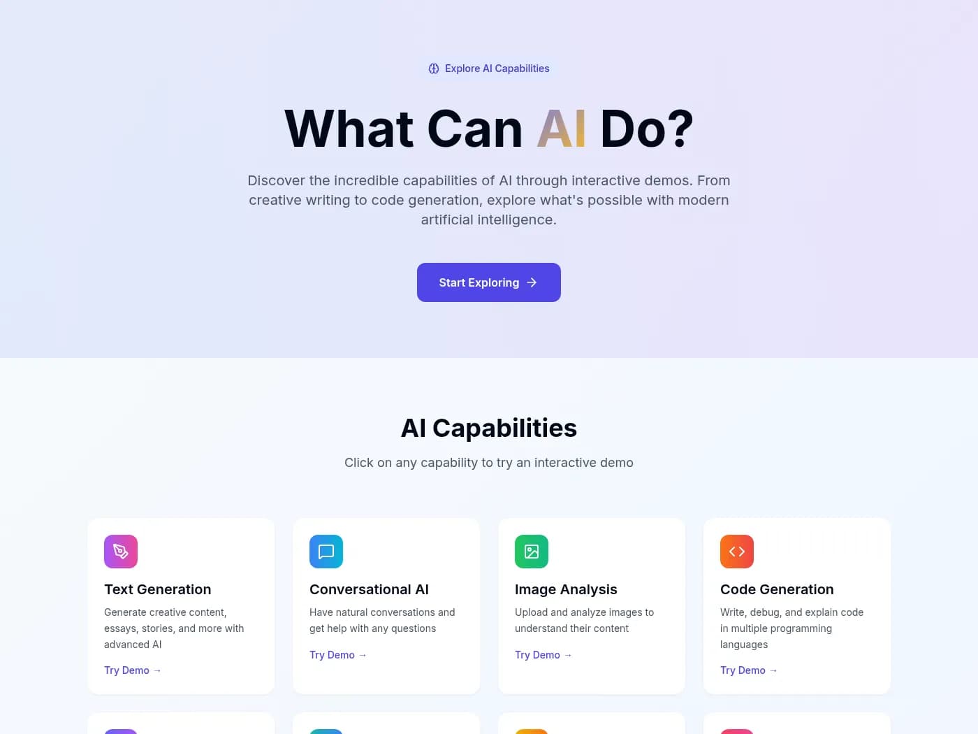 AI Capabilities Explorer