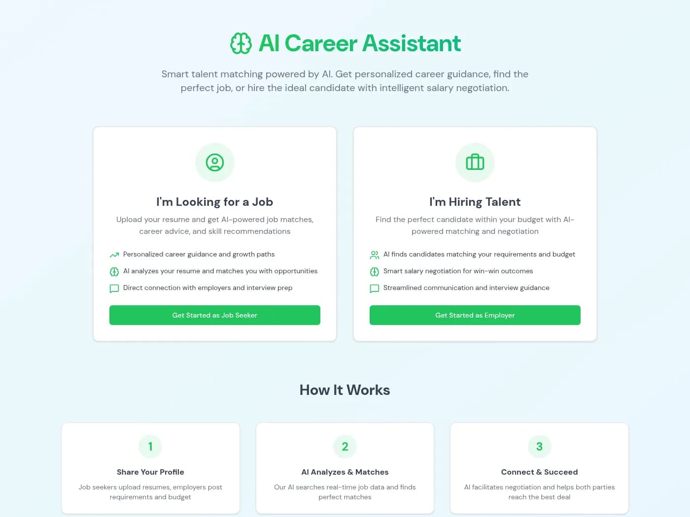 AI Career Assistant & Talent Matcher Platform