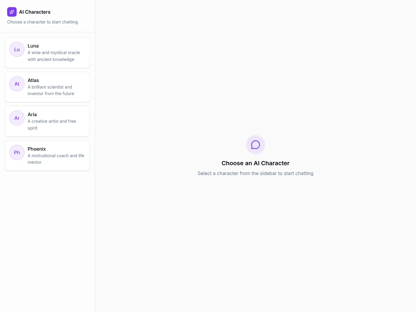 AI Character Chat Platform