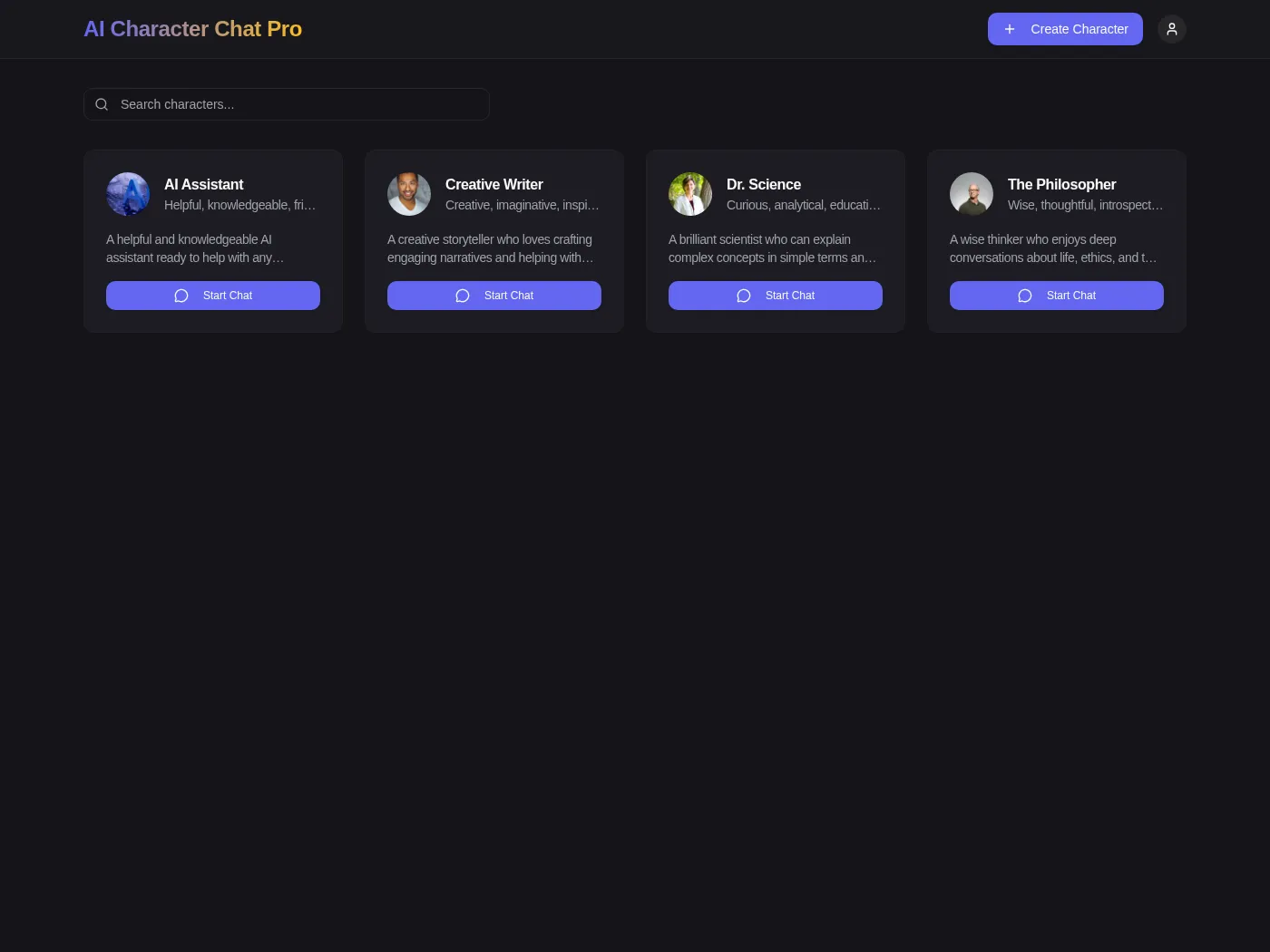AI Character Chat Pro