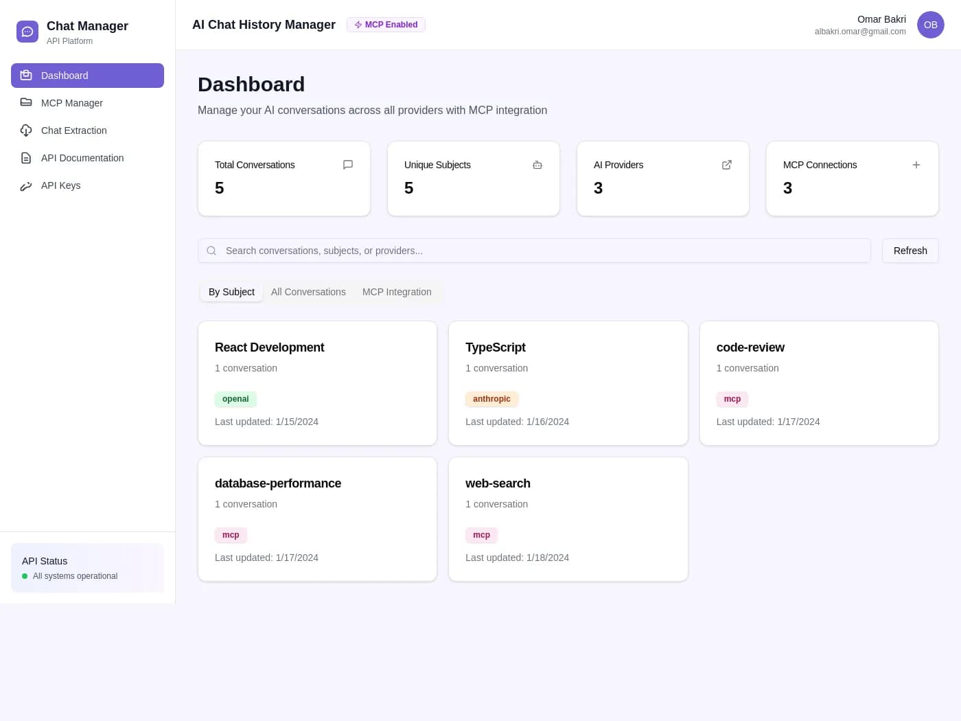 AI Chat History Manager