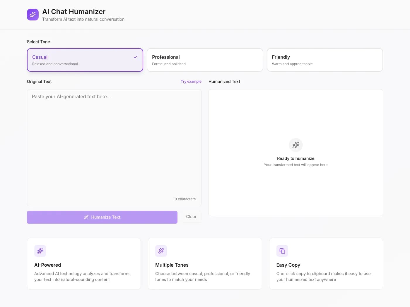 AI Chat Humanizer Tool