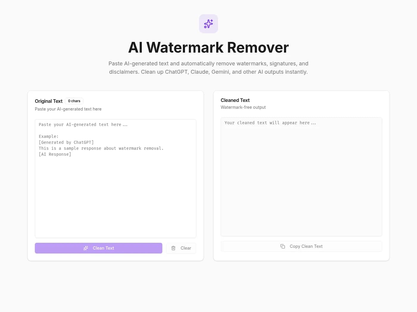 AI Chat Watermark Remover