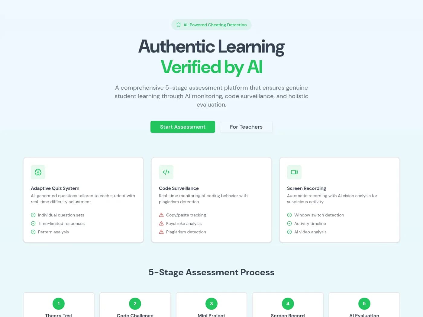 AI-Powered Cheating-Resistant Assessment Platform