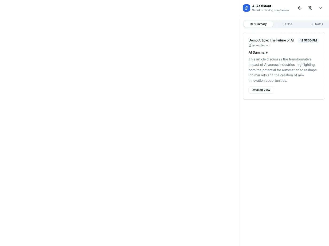AI-Powered Chrome Sidebar Assistant for Smarter Web Browsing