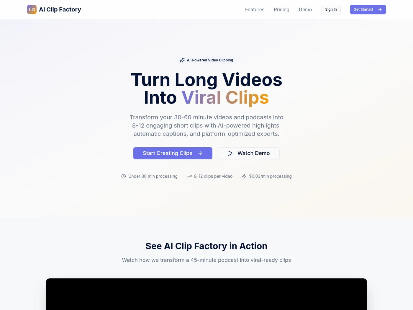 AI Clip Factory: Automated Video & Podcast Clipping SaaS