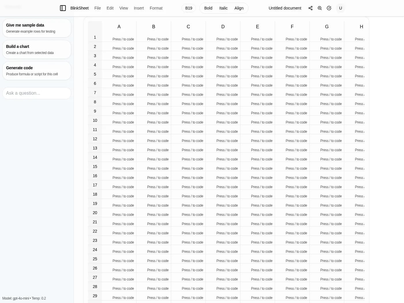 AI-Enhanced Collaborative Spreadsheet Interface