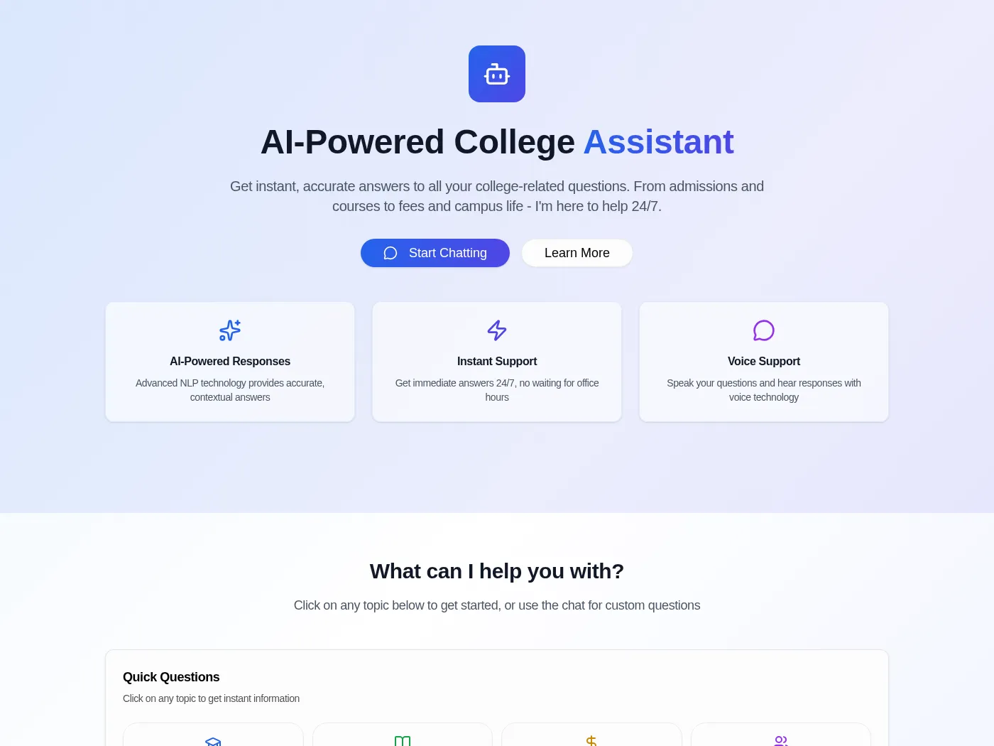 AI-Powered College Enquiry Chatbot
