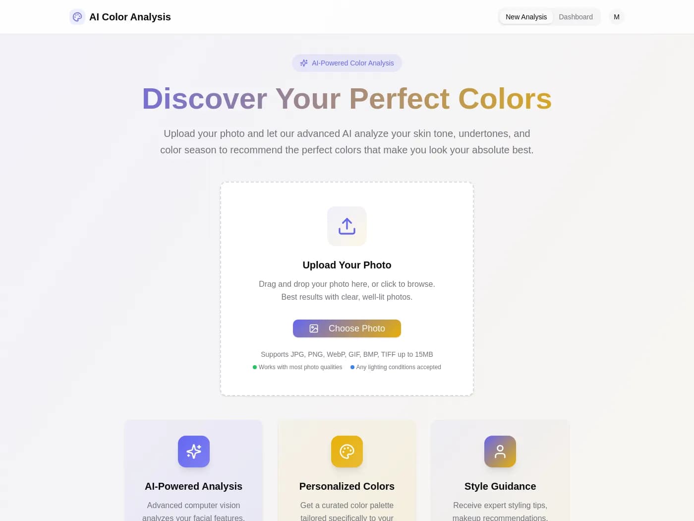 AI Personal Color Analysis Web App