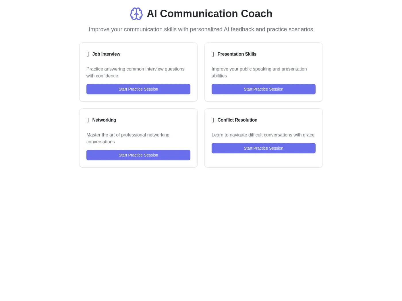 AI Communication Skills Coach