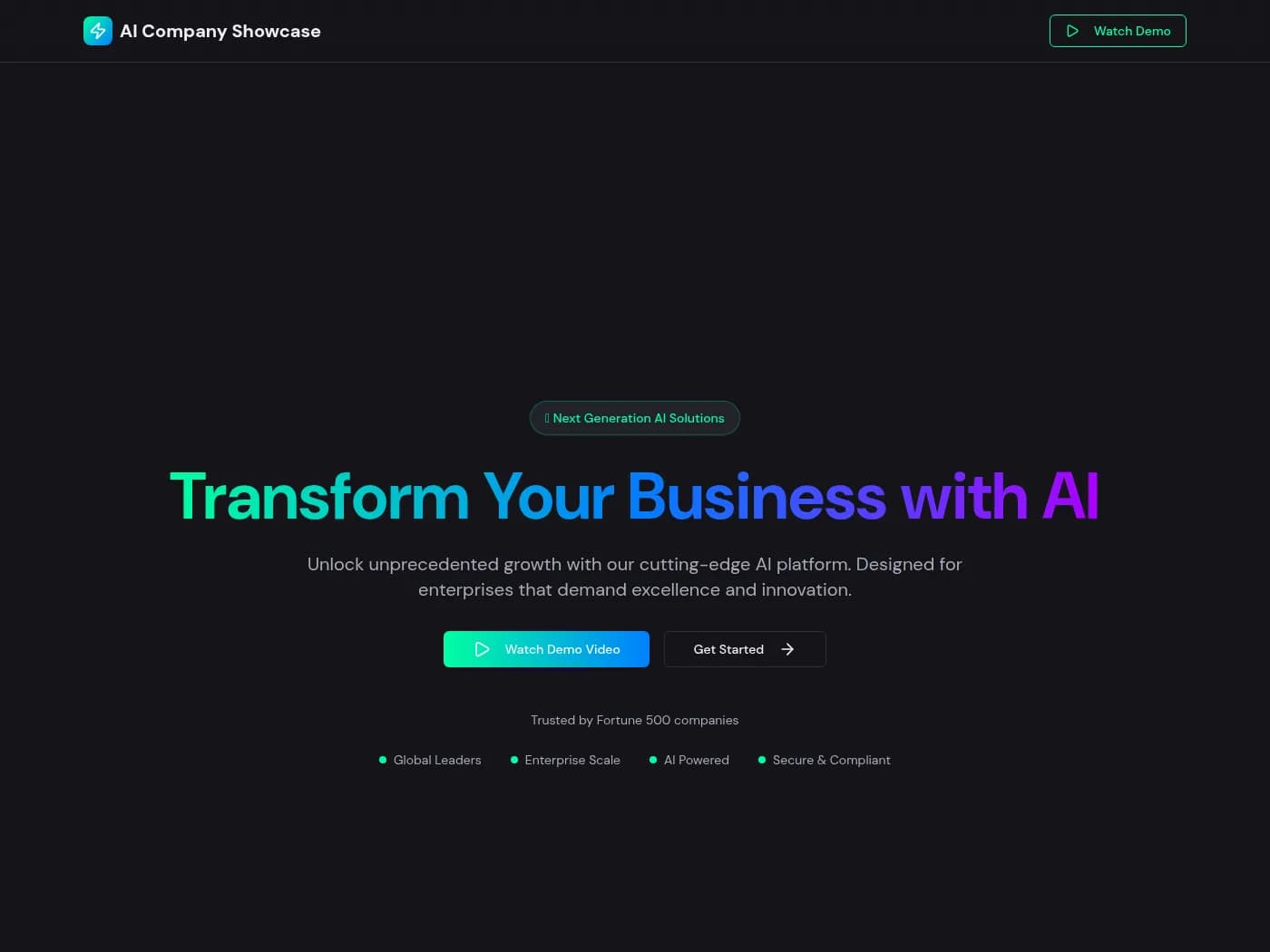 AI Company Value Showcase Video