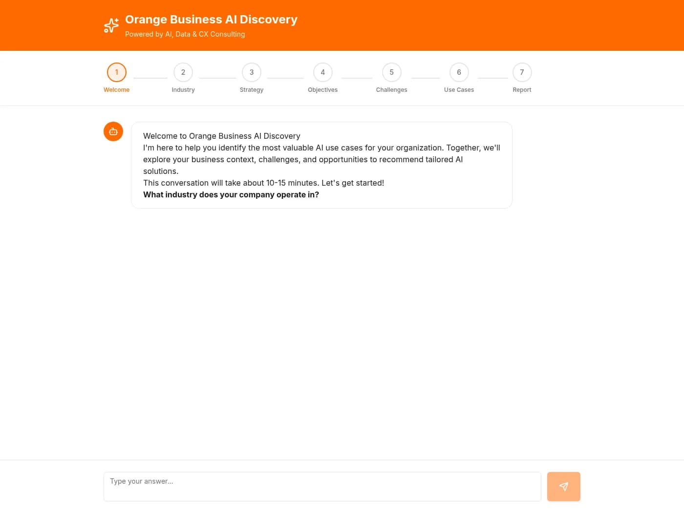 AI Consulting Chatbot for Tailored Enterprise Use Case Discovery