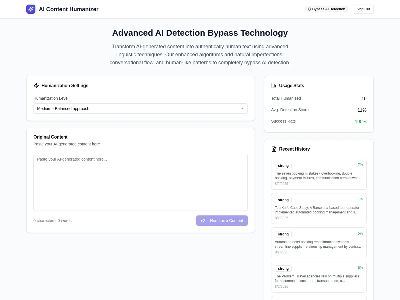 AI Content Humanizer Tool