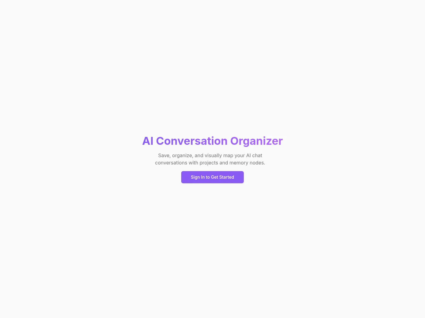 AI Conversation Visual Organizer