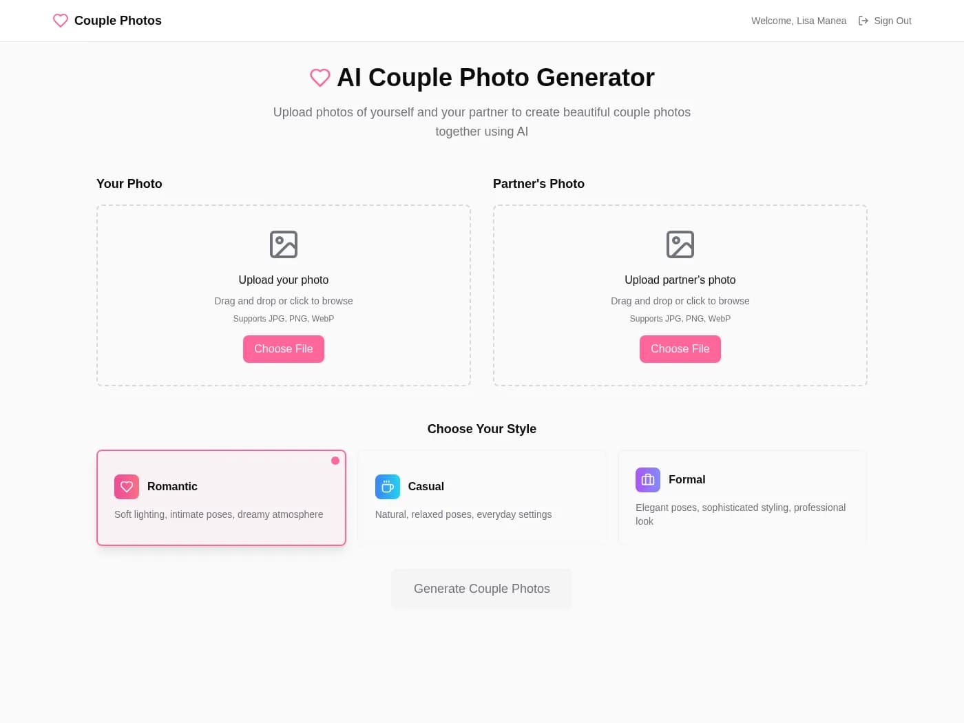 AI Couple Photo Generator