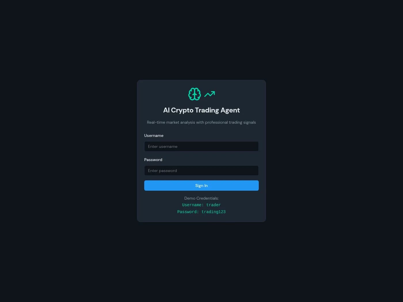 AI-Powered Real-Time Cryptocurrency Trading Agent Dashboard