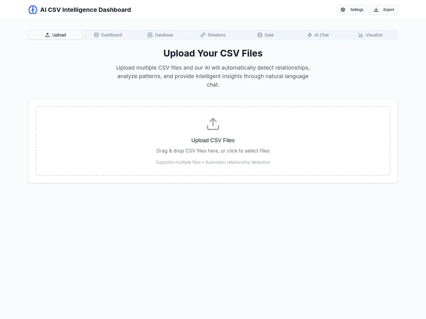 AI-Powered CSV Intelligence Dashboard