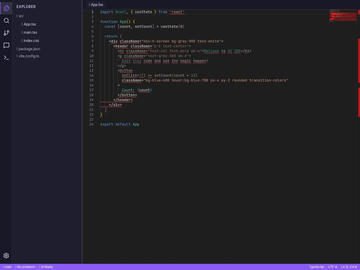 AI-Powered IDE: Cursor Clone with Groq & Gemini Integration
