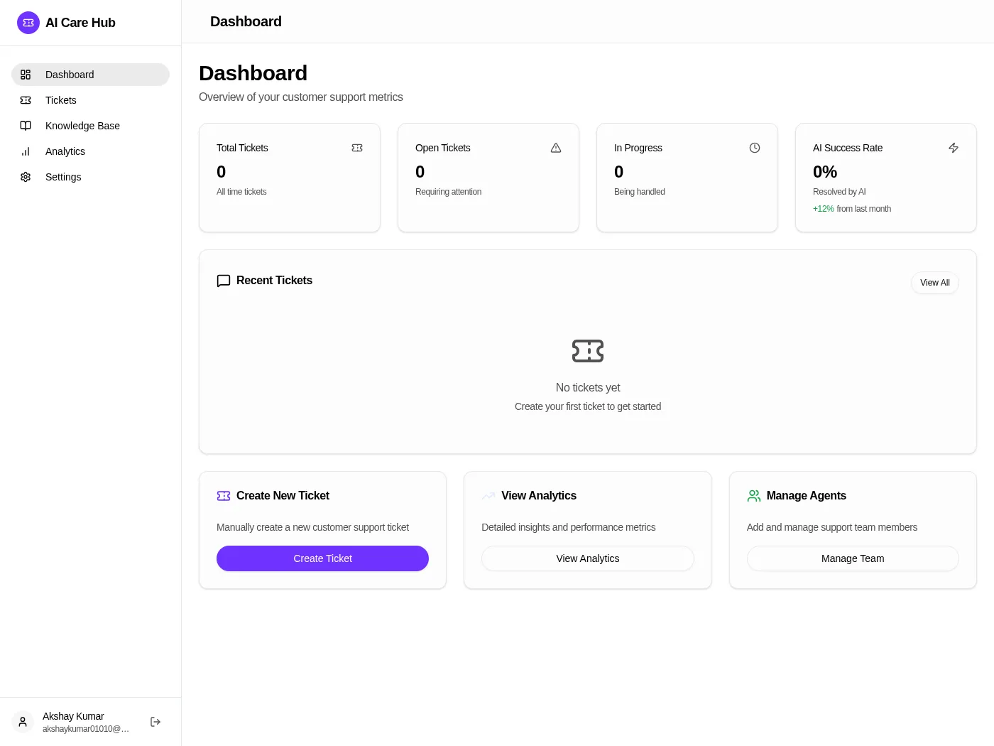 AI-Powered Customer Care Ticket Manager