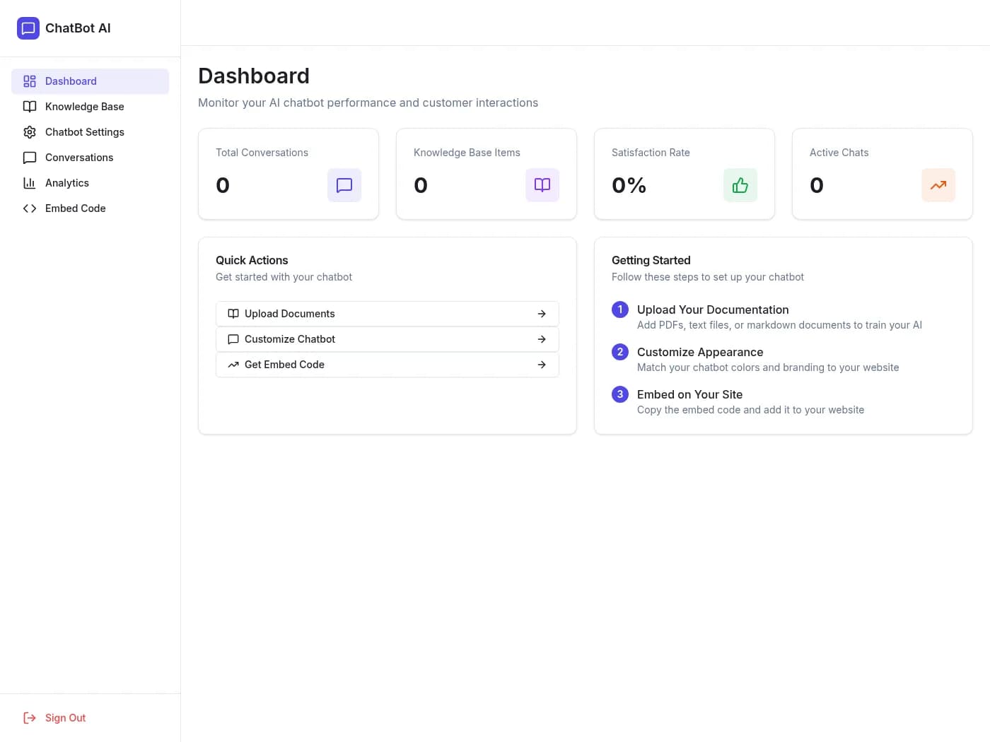 AI Customer Support Chatbot Platform