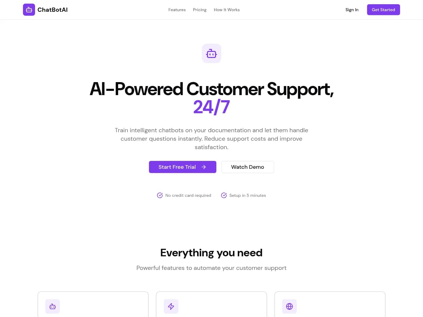 AI Customer Support Chatbot Platform