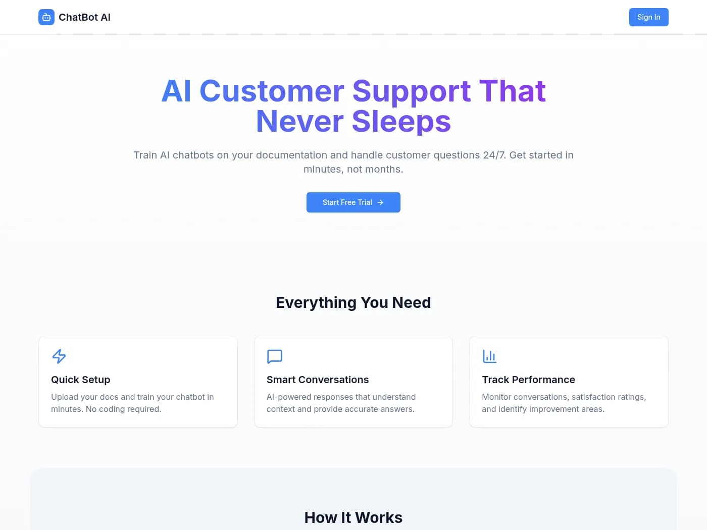 AI-Powered Customer Support Chatbot Platform