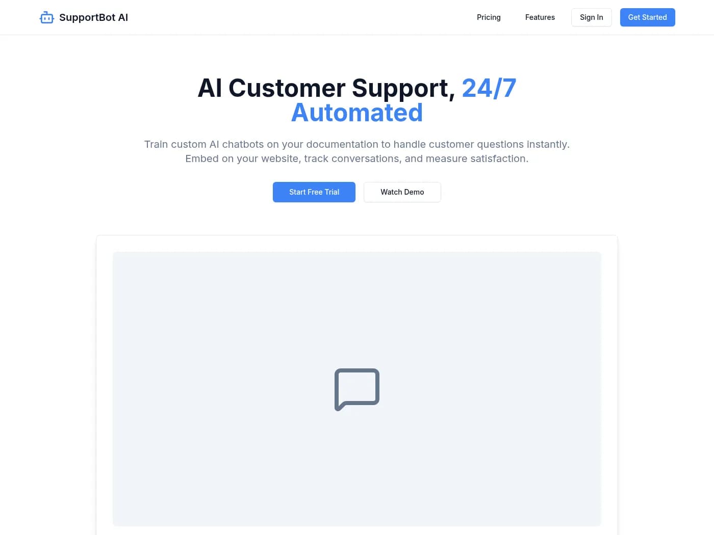AI Customer Support Chatbot Platform