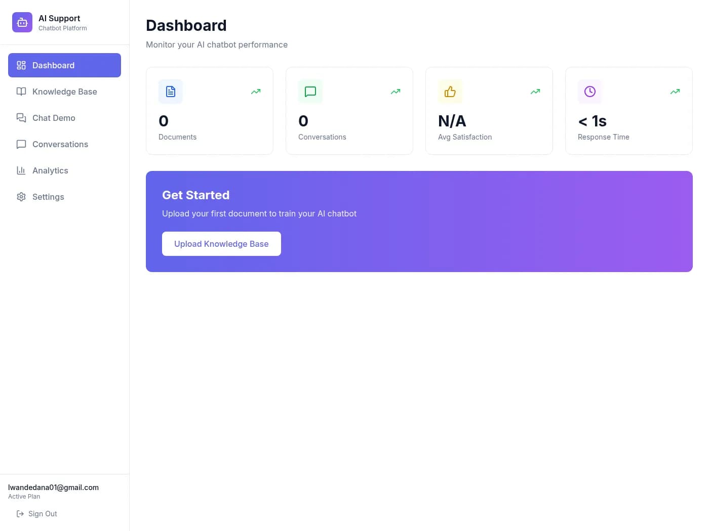 AI Customer Support Chatbot Platform