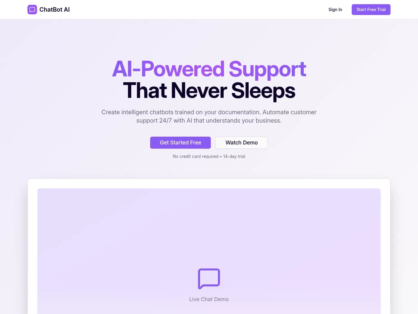 AI Customer Support Chatbot Platform