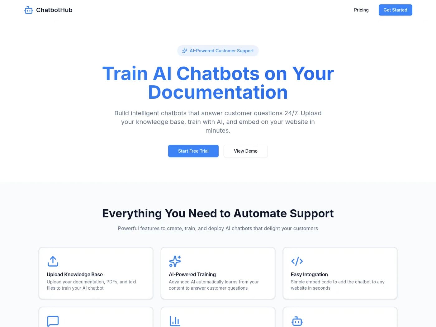 AI Customer Support Chatbot Platform for Businesses